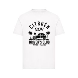 F4NT4STIC T-Shirt Citro&euml;n 2CV Driver's Club Black Beach in wei&szlig; | Gr.: 134/140