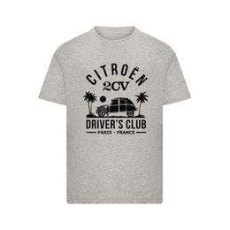 F4NT4STIC T-Shirt Citroën 2CV Driver's Club Black Beach in grau meliert | Gr.: 134/140