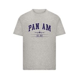 F4NT4STIC T-Shirt Pan Am College Est 1927 in grau meliert | Gr.: 146/152