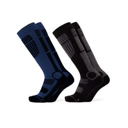 Occulto 2er Pack Skisocken Felix in Schwarz-Navy | Gr.: 43-46