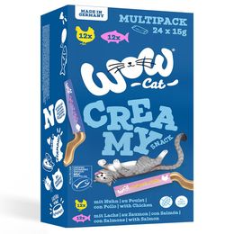 WOW CAT Creamy Snack Multipack 24x15 g