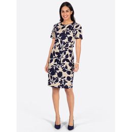 WITT WEIDEN Druckkleid in sand-marine-bedruckt | Gr.: 44