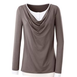 WITT WEIDEN 2-in-1-Shirt in taupe | Gr.: 36