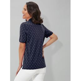 WITT WEIDEN Poloshirt in marine-getupft | Gr.: 36