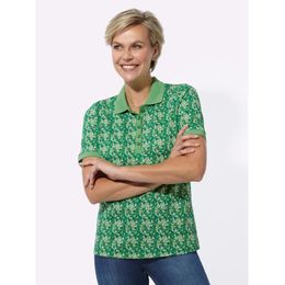 WITT WEIDEN Poloshirt in apfel-zitrone-bedruckt | Gr.: 40