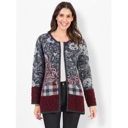 WITT WEIDEN Jacquardstrickjacke in rauchblau-gemustert | Gr.: 38