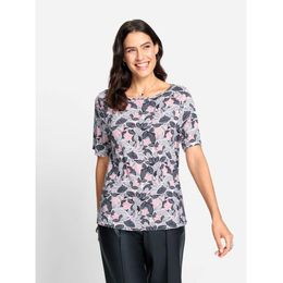 WITT WEIDEN Print-Shirt in hortensie-hellros&eacute;-bedruckt | Gr.: 38