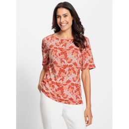 WITT WEIDEN Print-Shirt in papaya-apricot-bedruckt | Gr.: 40