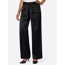 WITT WEIDEN Satin-Hose in schwarz | Gr.: 46