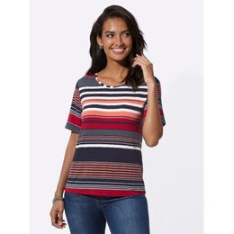 WITT WEIDEN Kurzarm-Shirt in rot-marine-bedruckt | Gr.: 42