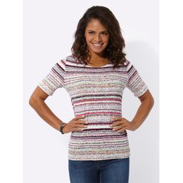 WITT WEIDEN Shirt in fuchsia-ecru-bedruckt | Gr.: 46