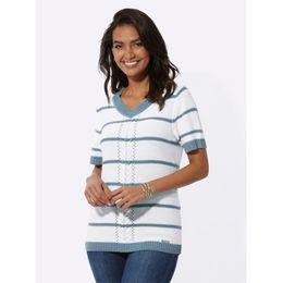 WITT WEIDEN Kurzarmpullover in bleu | Gr.: 40