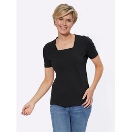 WITT WEIDEN Kurzarmshirt in schwarz | Gr.: 38