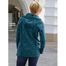WITT WEIDEN Fleece-Jacke in petrol-meliert | Gr.: 40