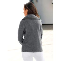 WITT WEIDEN Fleece-Jacke in dunkelgrau-meliert | Gr.: 44