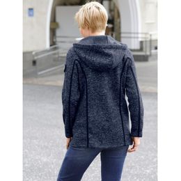 WITT WEIDEN Fleece-Jacke in marine-meliert | Gr.: 36