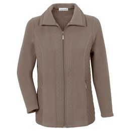 WITT WEIDEN Fleece-Jacke in taupe | Gr.: 42