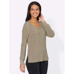 WITT WEIDEN Langarm-Pullover in champagner-meliert | Gr.: 36