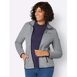 WITT WEIDEN Fleece-Jacke in grau-meliert | Gr.: 40