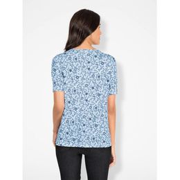 WITT WEIDEN Shirt in hellblau-jeansblau-bedruckt | Gr.: 36