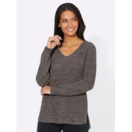 WITT WEIDEN Langarm-Pullover in sesam-meliert | Gr.: 40