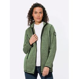 WITT WEIDEN Strickfleecejacke in eucalyptus-schwarz-gemustert | Gr.: 40