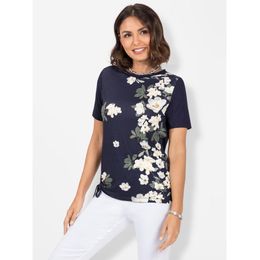 WITT WEIDEN Shirt in marine-ecru-bedruckt | Gr.: 46