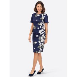 WITT WEIDEN Blumenkleid in marine-ecru-bedruckt | Gr.: 18