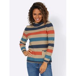 WITT WEIDEN Langarm-Pullover in topas-terra-geringelt | Gr.: 38