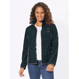 WITT WEIDEN Fleece-Jacke in ozean-anthrazit-meliert | Gr.: 44