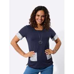 WITT WEIDEN Kurzarm-Shirt in marine | Gr.: 36