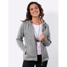 WITT WEIDEN Shirtjacke in steingrau-meliert | Gr.: 40