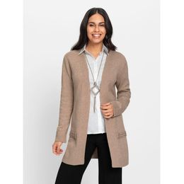 WITT WEIDEN Longstrickjacke in camel | Gr.: 50