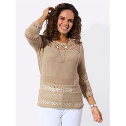WITT WEIDEN Ajourpullover in beige | Gr.: 38