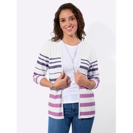 WITT WEIDEN Shirtjacke in orchidee-weiß-geringelt | Gr.: 36