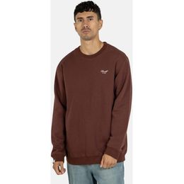 Reell Sweatjacke "Staple Logo Crewneck" in Rot | Gr.: XXL