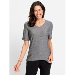 WITT WEIDEN V-Shirt in grau-meliert | Gr.: 38