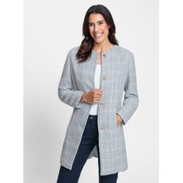 WITT WEIDEN Longblazer in hellblau-ecru-kariert | Gr.: 38