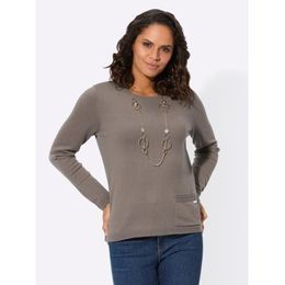 WITT WEIDEN Woll-Pullover in Braun | Gr.: 42