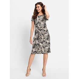 WITT WEIDEN Jersey-Kleid in grau-ecru-bedruckt | Gr.: 46