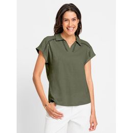 WITT WEIDEN V-Shirt in khaki | Gr.: 40