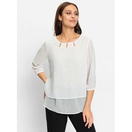 WITT WEIDEN Georgette-Bluse in ecru | Gr.: 46