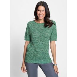 WITT WEIDEN Baumwollpullover in apfel-marine-gemustert | Gr.: 40