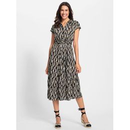 WITT WEIDEN Sommerkleid in schwarz-sand-bedruckt | Gr.: 20