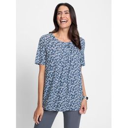 WITT WEIDEN Tunikashirt in rauchblau-bleu-bedruckt | Gr.: 40