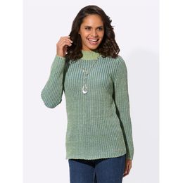 WITT WEIDEN Stehkragen-Pullover in eucalyptus-mittelblau | Gr.: 44