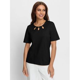 WITT WEIDEN Rundhalsshirt in schwarz | Gr.: 36