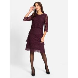 WITT WEIDEN Spitzenkleid in burgund | Gr.: 40