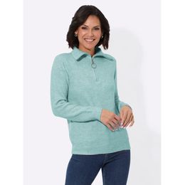 WITT WEIDEN Polopullover in mint-meliert | Gr.: 36