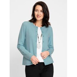 WITT WEIDEN Feinstrickjacke in aqua-meliert | Gr.: 40-42